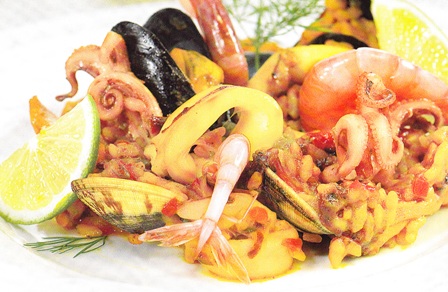 Receta de Paella mixta de marisco y pollo - , recetas de cocina